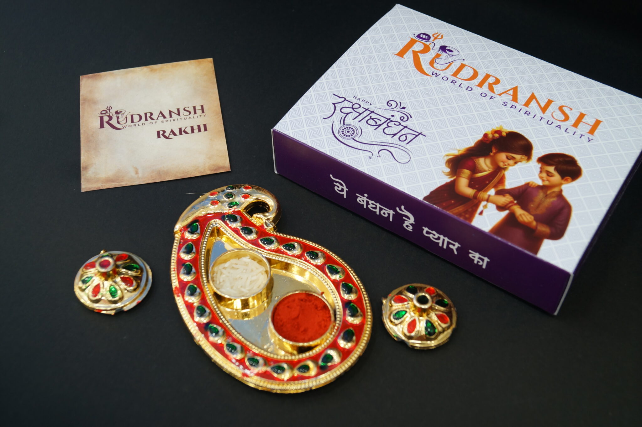 Veera & Traditional Bhai Rakhi Combo - The Rudransh